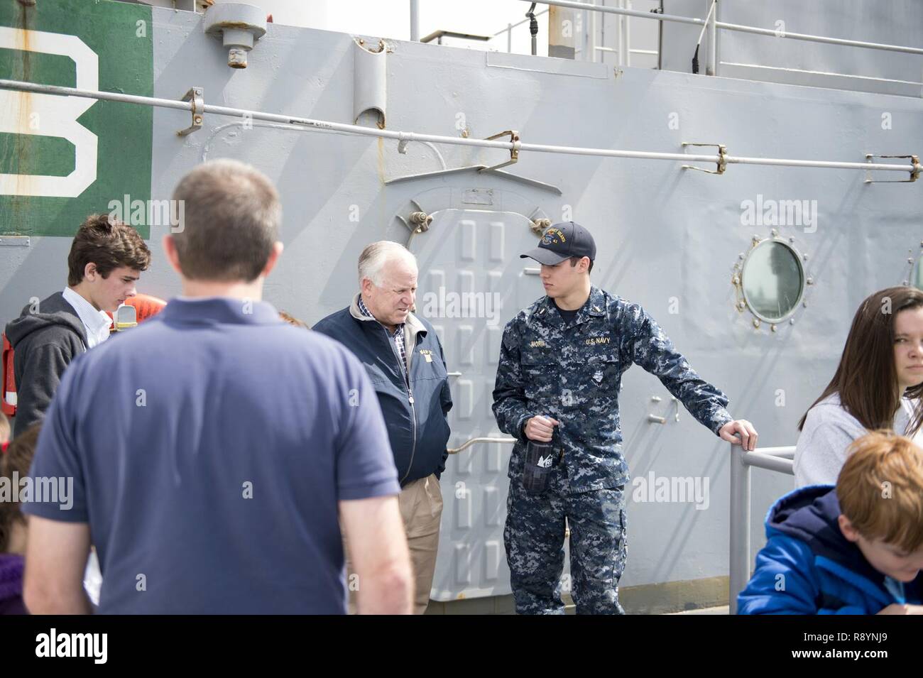 CHARLESTON, S.C. (Mar. 18, 2017) Ensign John Morin gives a tour of ...