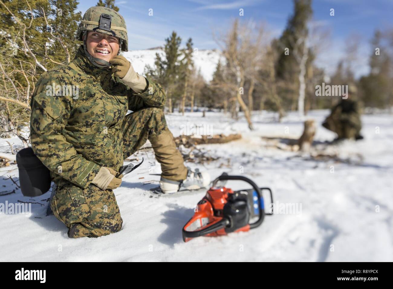 U.S. Marine Corps Cpl. Todd Clay, combat engineer, Mobility Assault ...