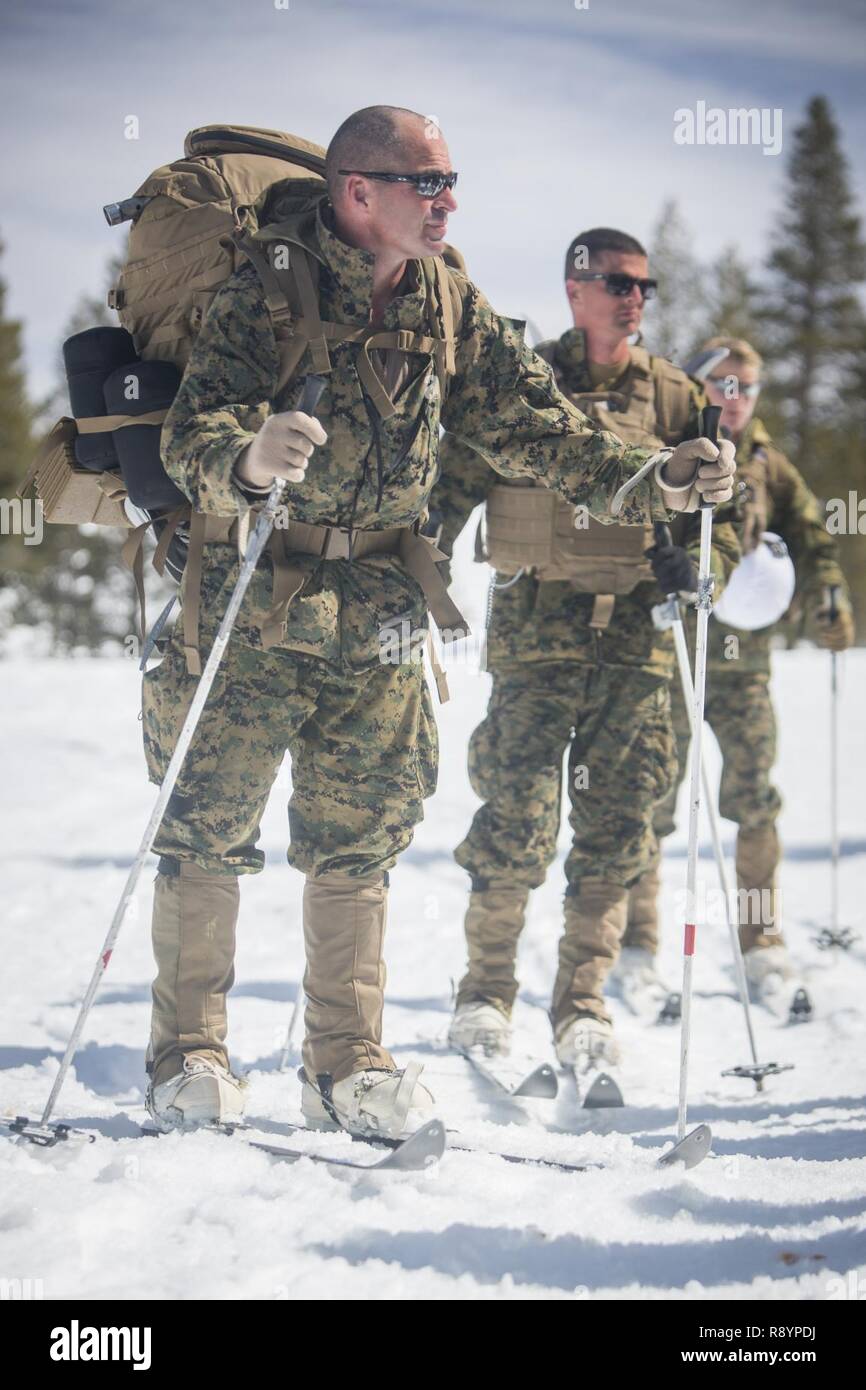 U.S. Marine Corps Lt. Col. Chris Haar (left), commanding officer, and ...