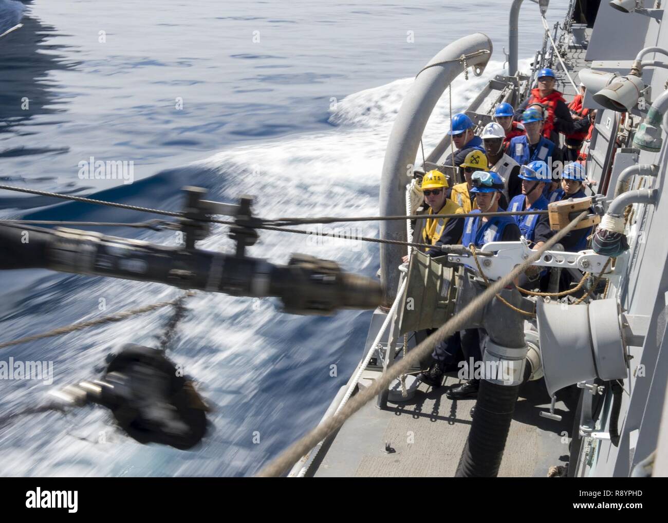 PACIFIC OCEAN (March 20, 2017) Sailors assigned to the guided-missile ...