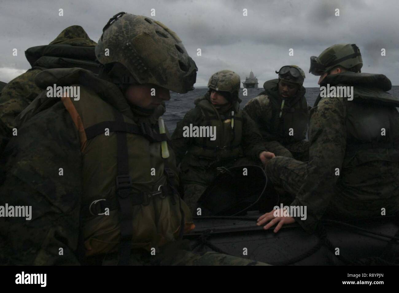 Marines with Fox Company, Battalion Landing Team, 2nd Battalion, 5th ...