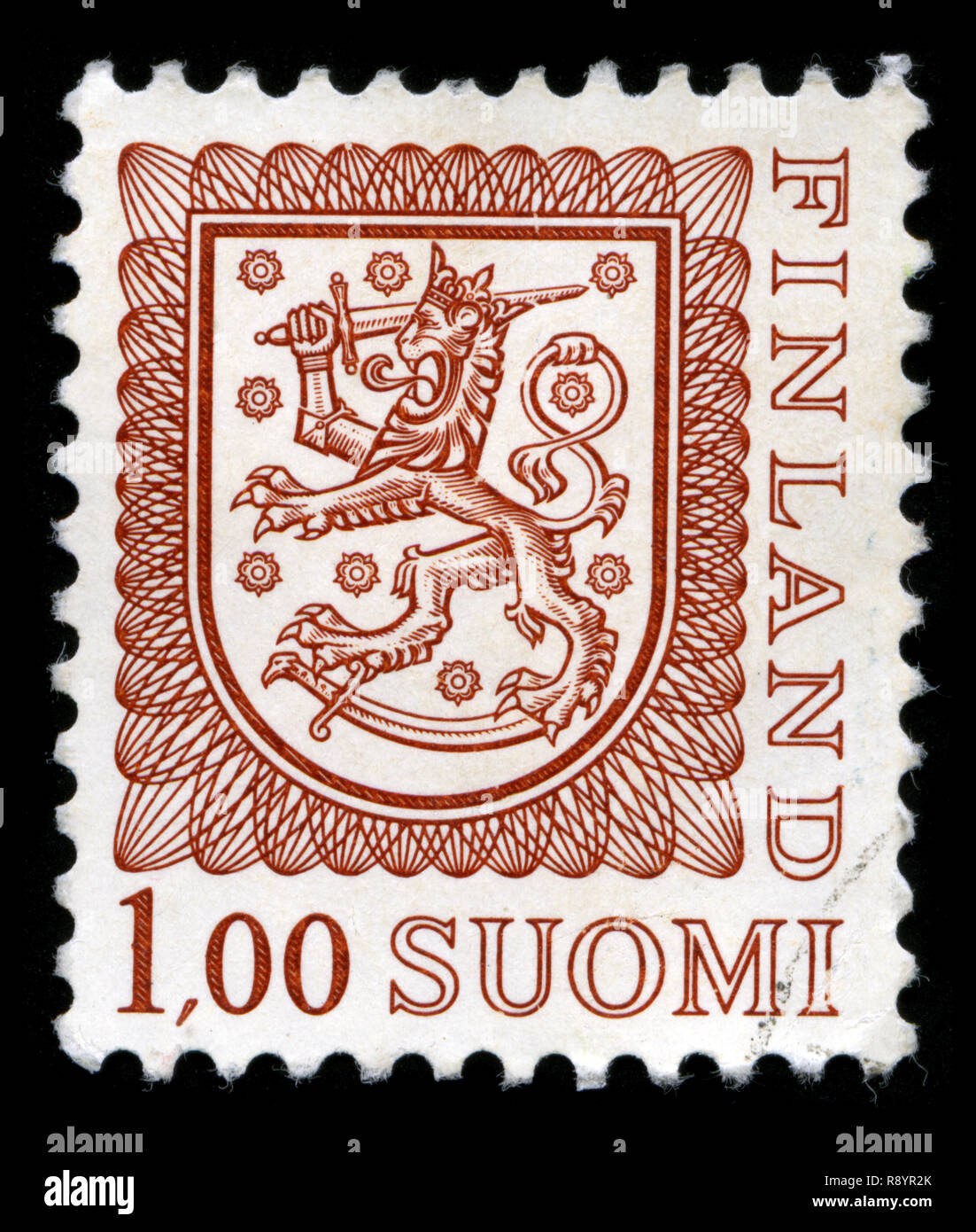 Postage stamp from Finland in the Coat of Arms Type 1975 series Stock ...
