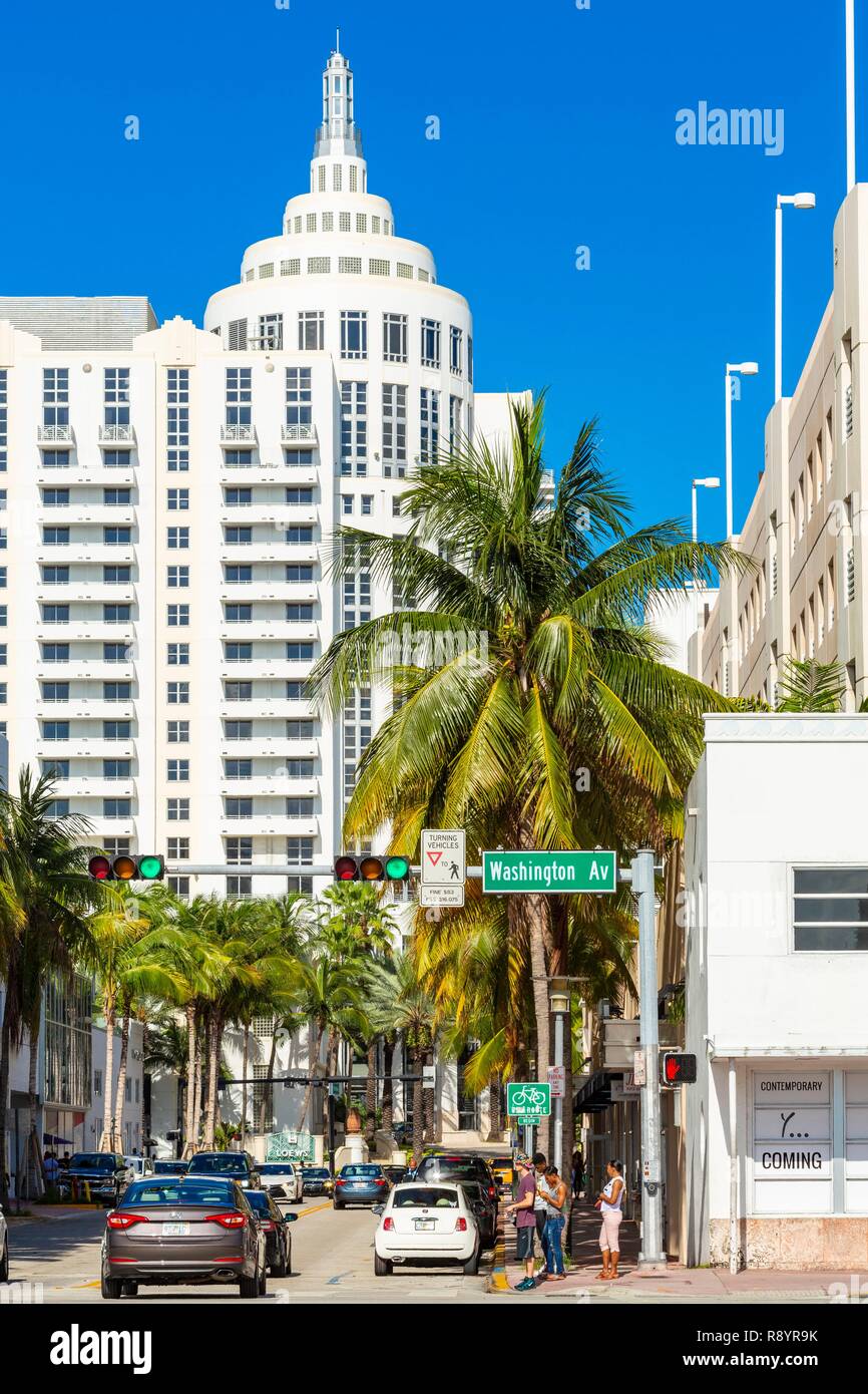 United States, Florida, Miami, Miami Beach, 16th Street Stock Photo - Alamy