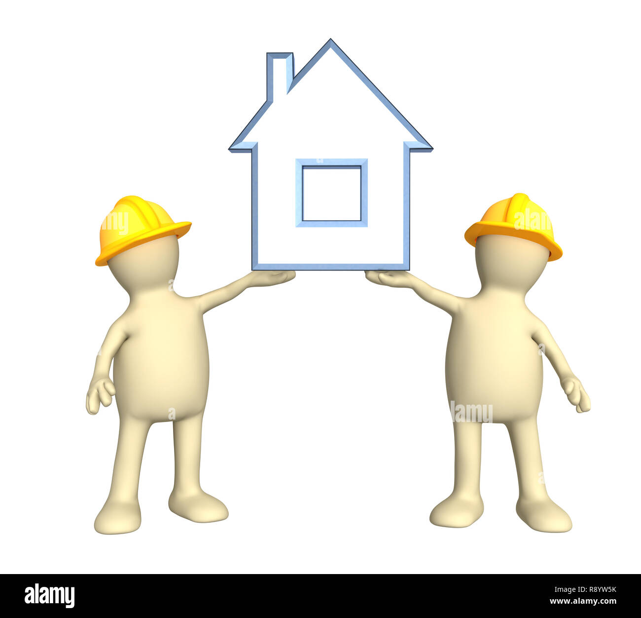 Team working cartoon builders Cut Out Stock Images & Pictures - Alamy