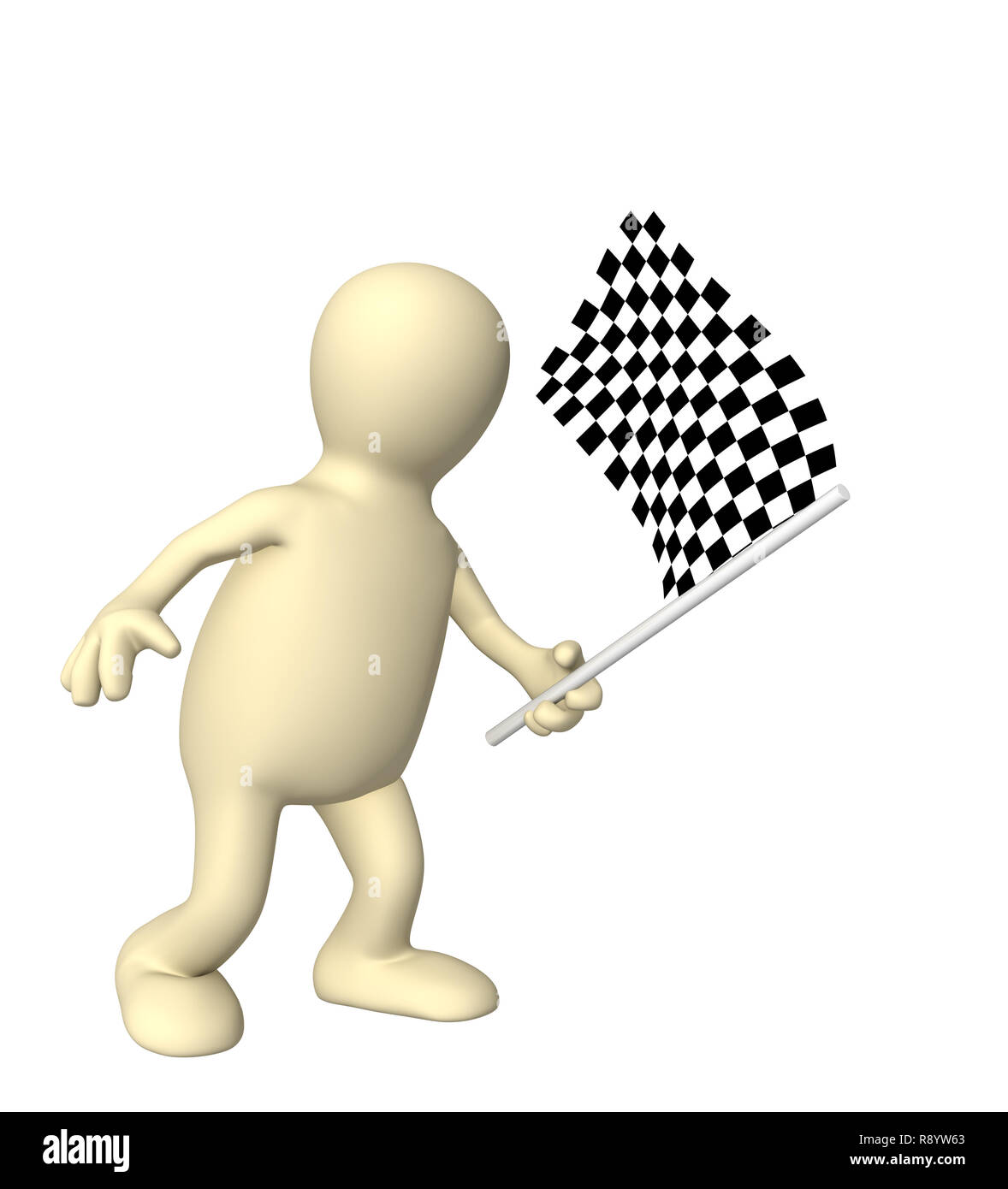 Man waving checkered flag hi-res stock photography and images - Alamy
