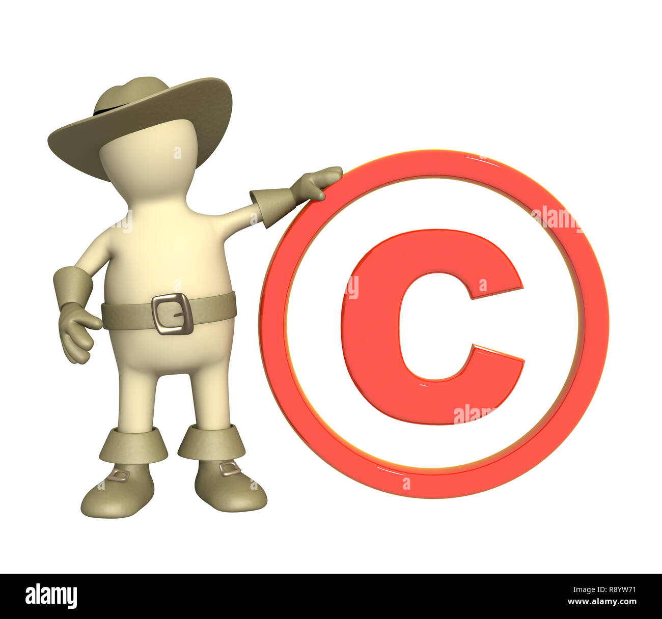 Puppet - pirate with copyright symbol Stock Photo - Alamy