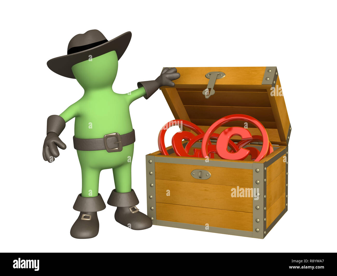 Puppet - pirate with copyright symbols Stock Photo - Alamy