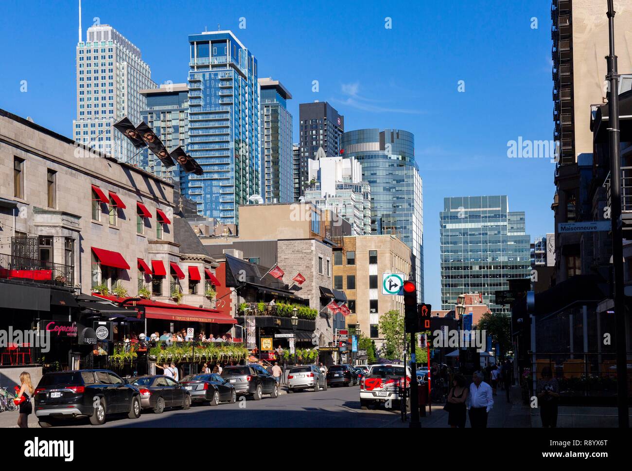 Canada, Province of Quebec, Montreal, Crescent Street and Downtown ...