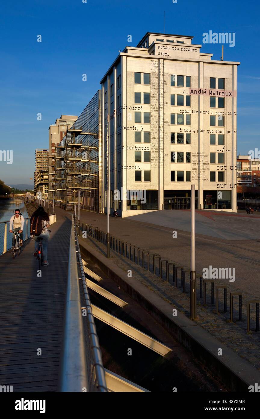 France, Bas Rhin, Strasbourg, development of port du Rhin (Rhine's ...