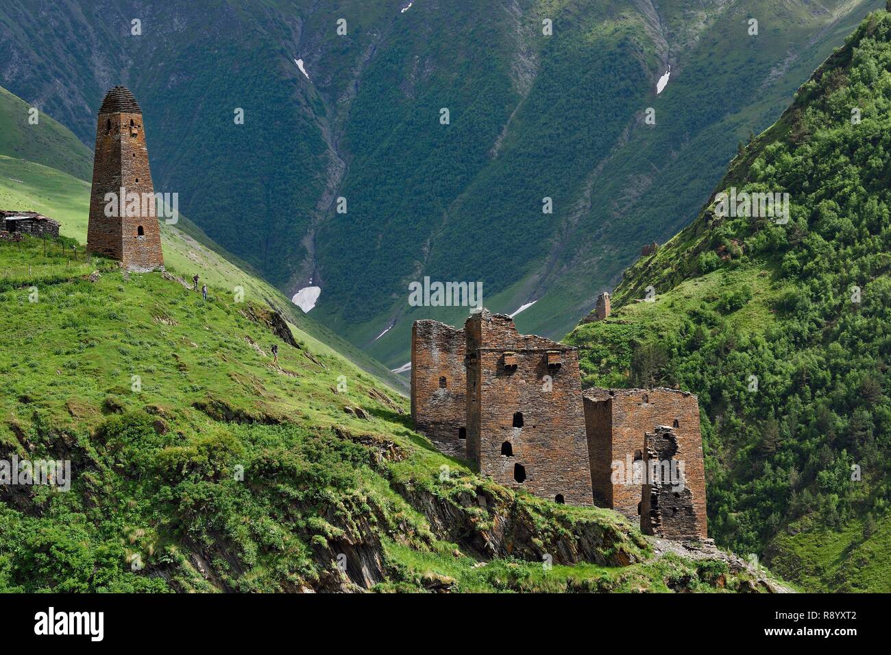 Georgia, Kakheti, Tusheti National Park, Alazani River Valley in the ...