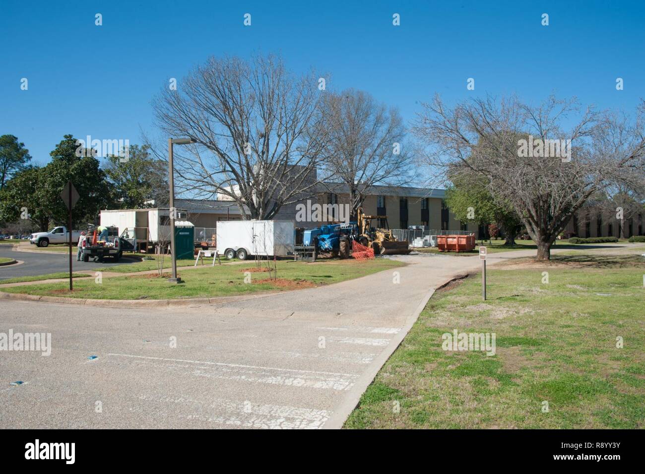 Maxwell AFB, Ala. - Ongoing construction for the addition of an ...