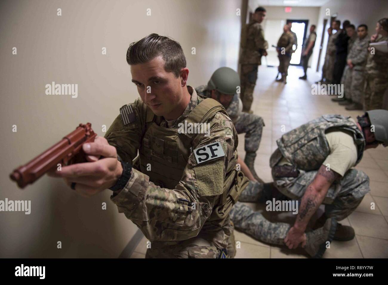 Air Commandos with the 1st Special Operations Security Forces Squadron ...