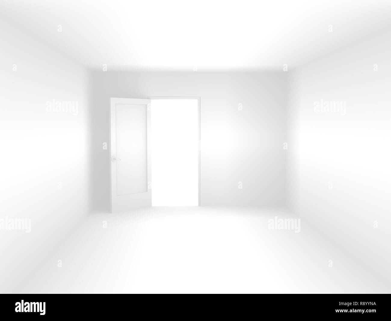 Abstract 3d room of white color Stock Photo - Alamy