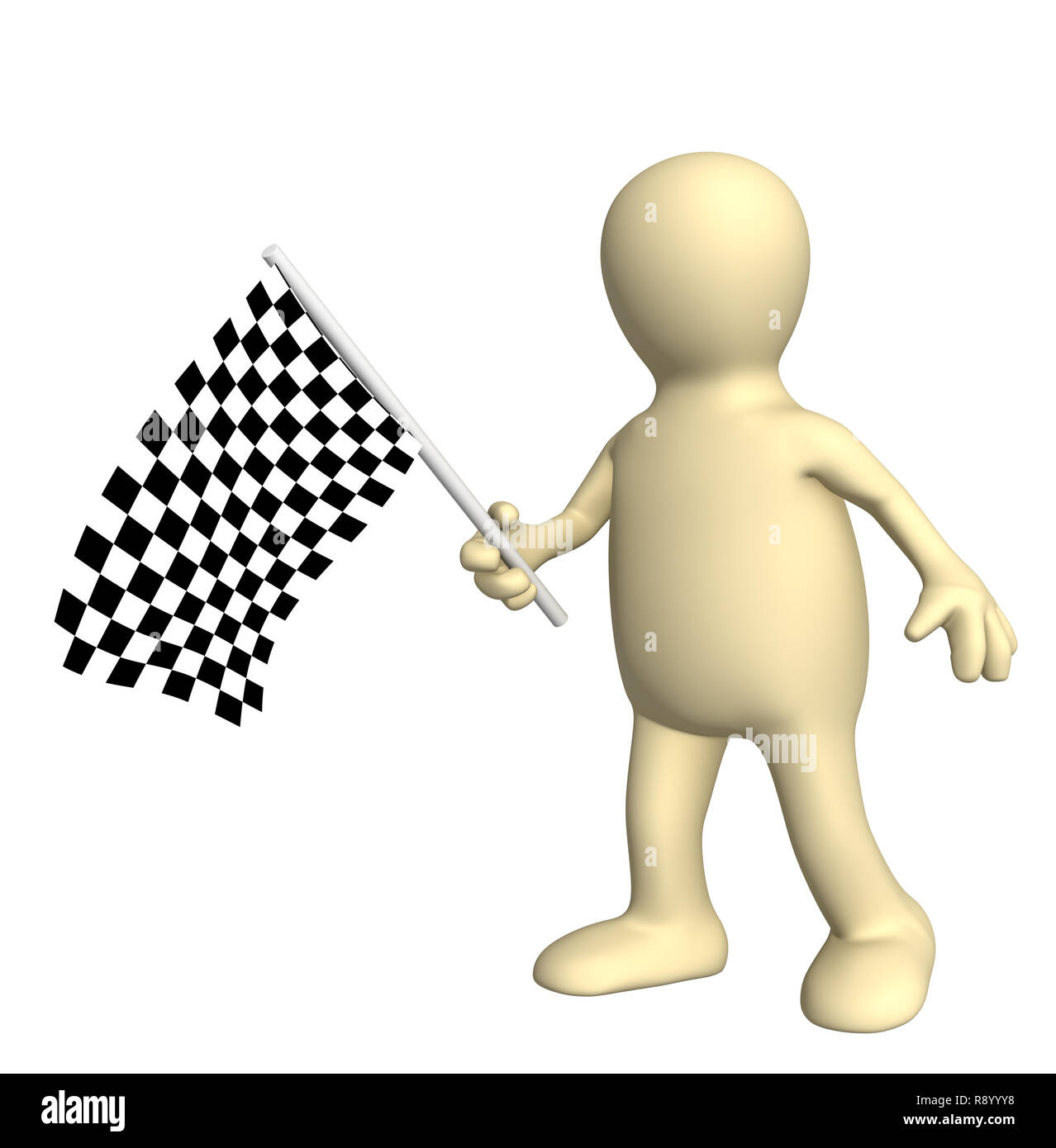 Man waving checkered flag hi-res stock photography and images - Alamy