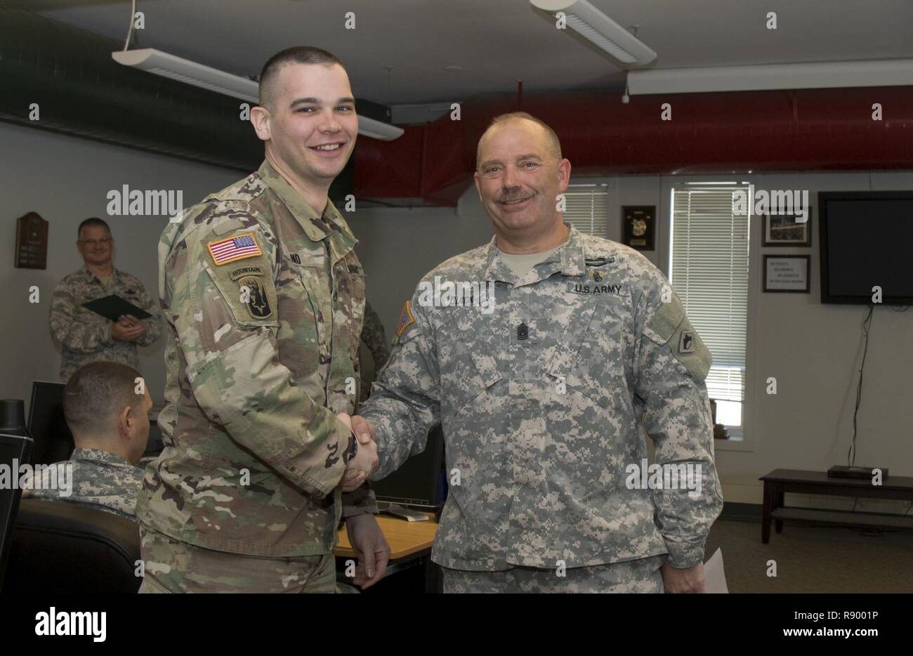 U.S. Army Command Sgt. Maj. Joseph T. Quick, state command sergeant ...