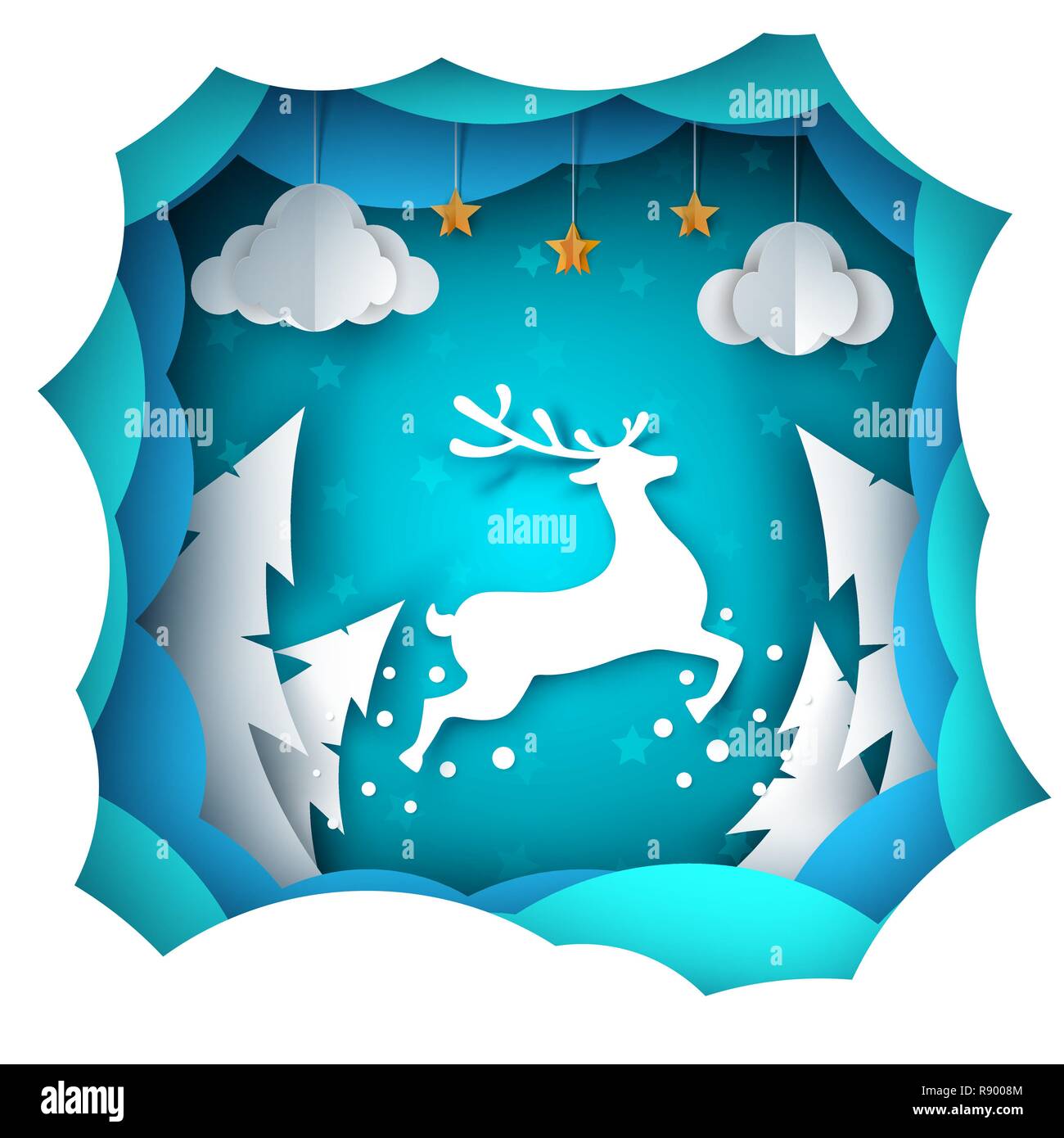 Baby reindeer cartoon design hi-res stock photography and images - Alamy