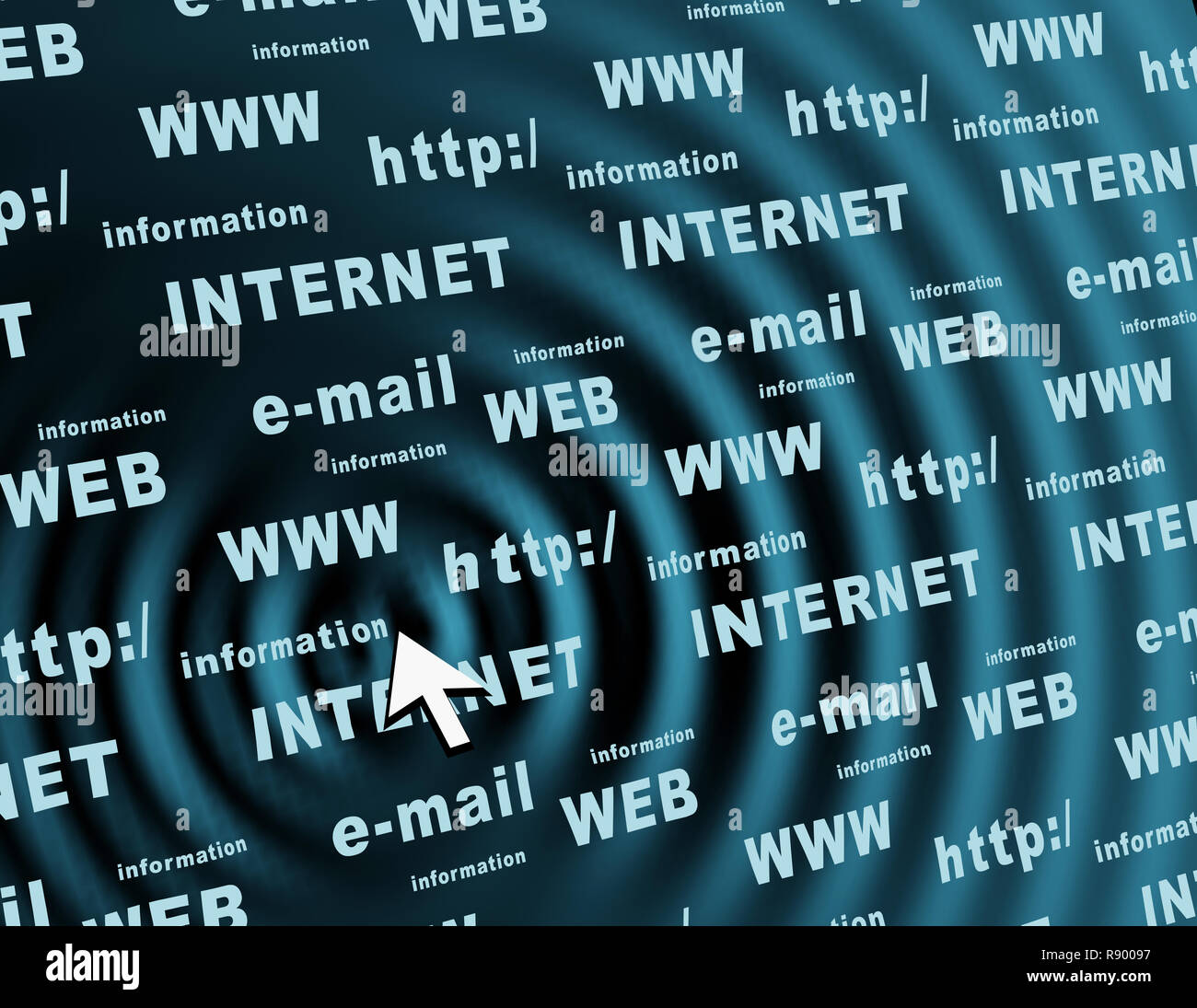 Internet concept. Background of blue color Stock Photo - Alamy