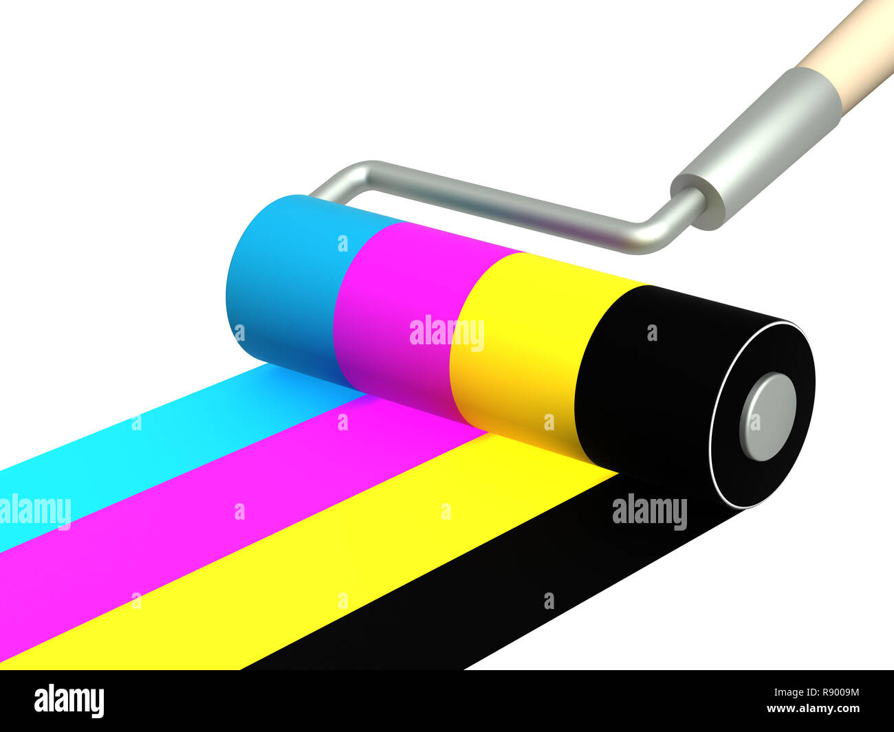Platen painting with an bright paints Stock Photo - Alamy