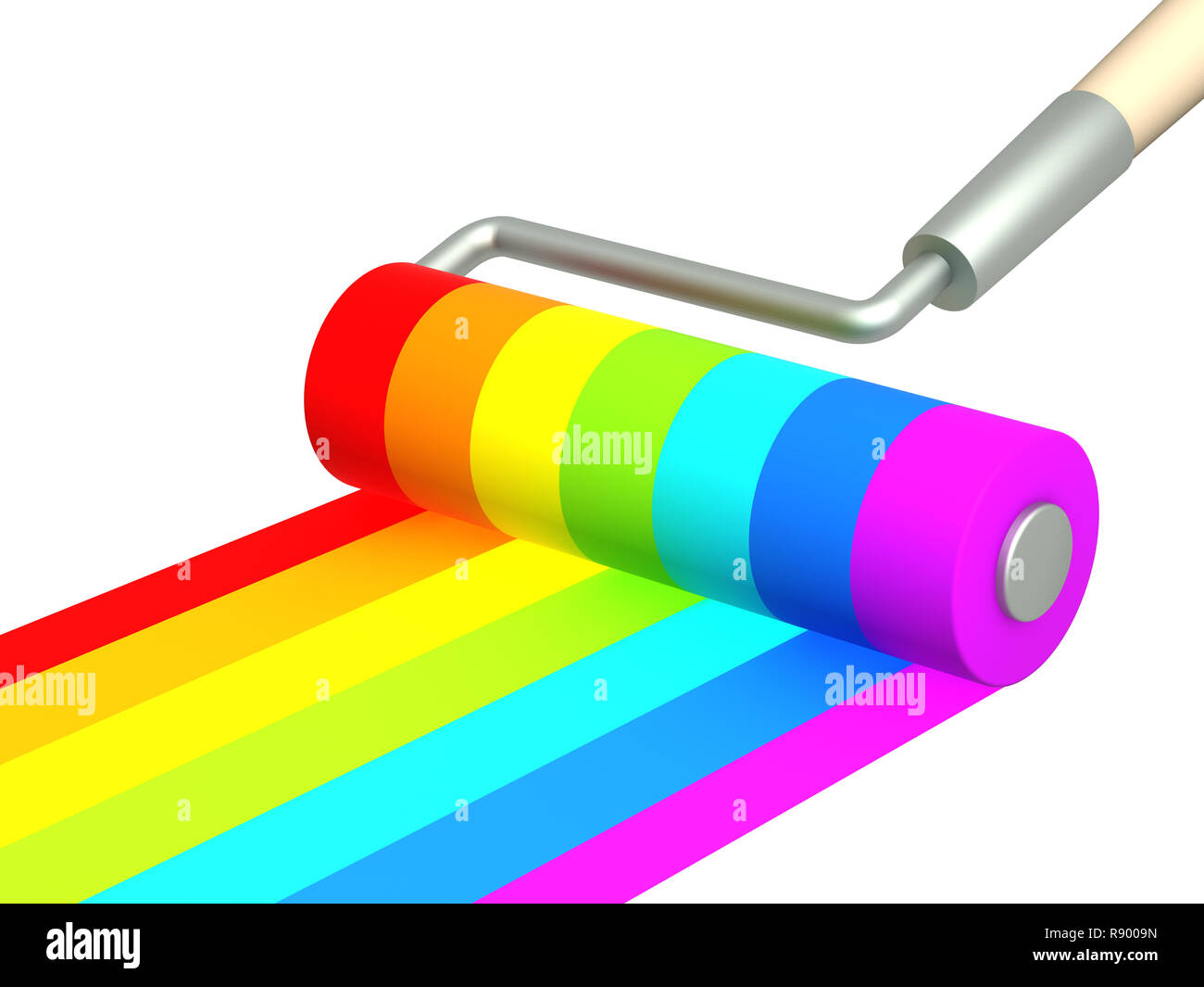 Platen painting with an bright paints Stock Photo - Alamy