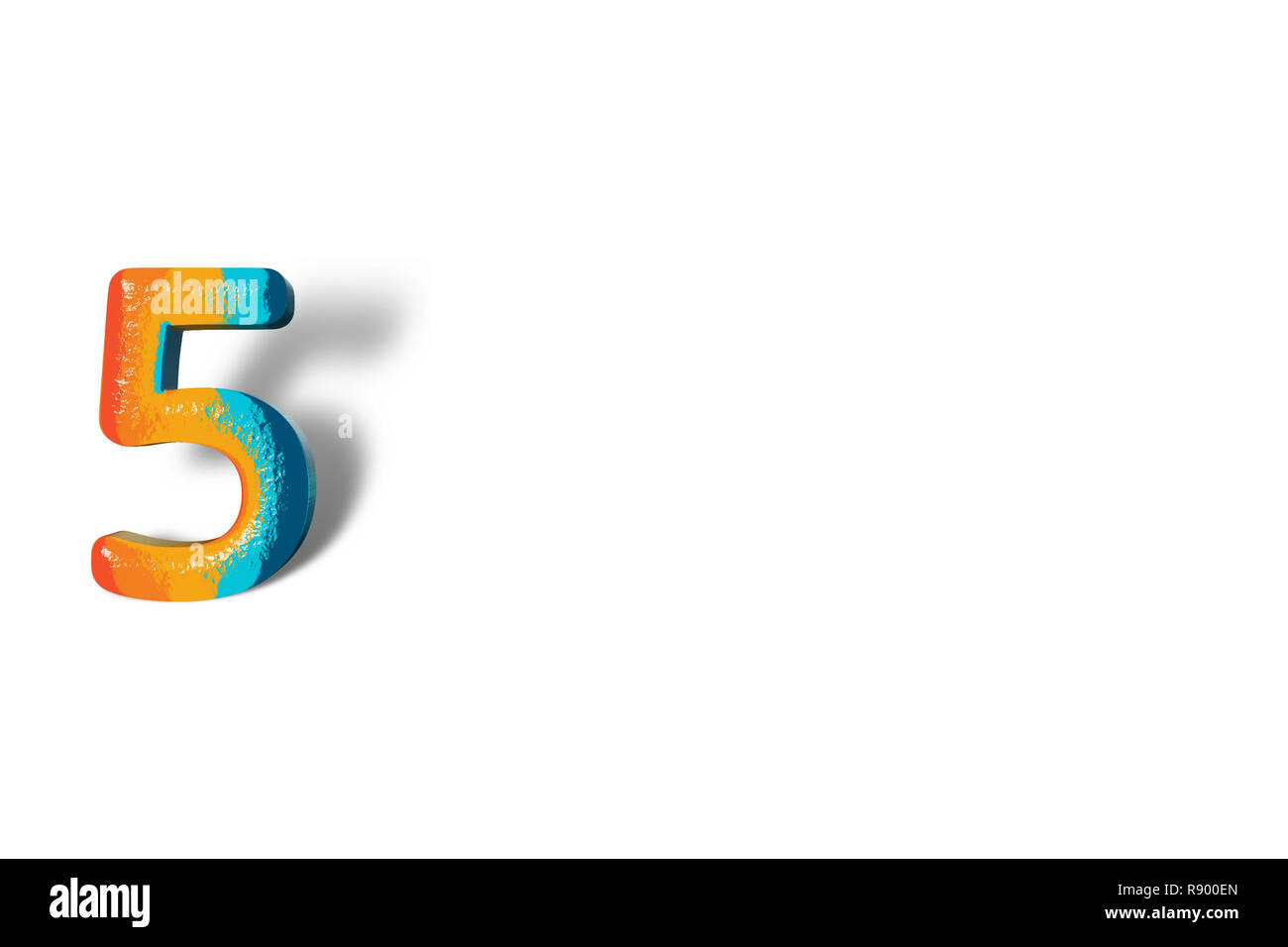 3D Number 5 five lively colours Stock Photo - Alamy