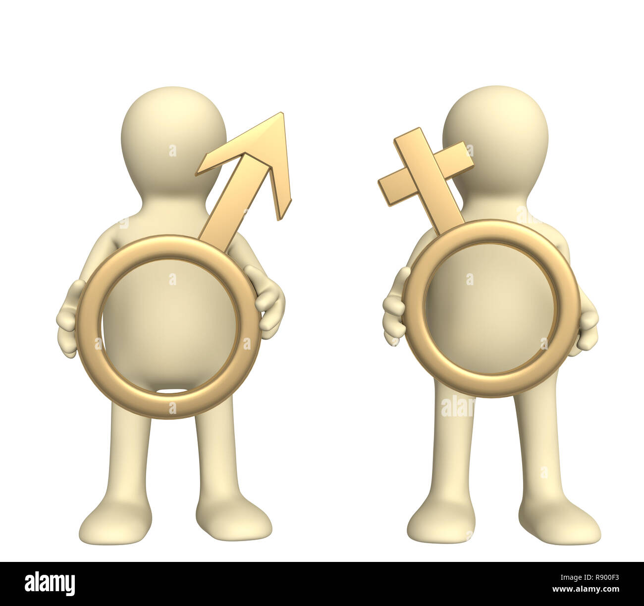 Cartoon male and female Cut Out Stock Images & Pictures - Alamy