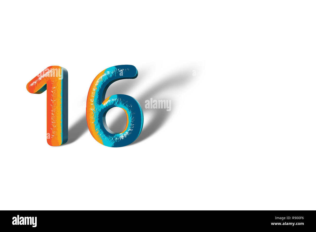 Number 16 Cut Out Stock Images & Pictures - Alamy