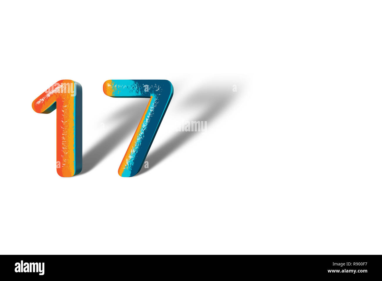 Number 17 Cut Out Stock Images & Pictures - Alamy