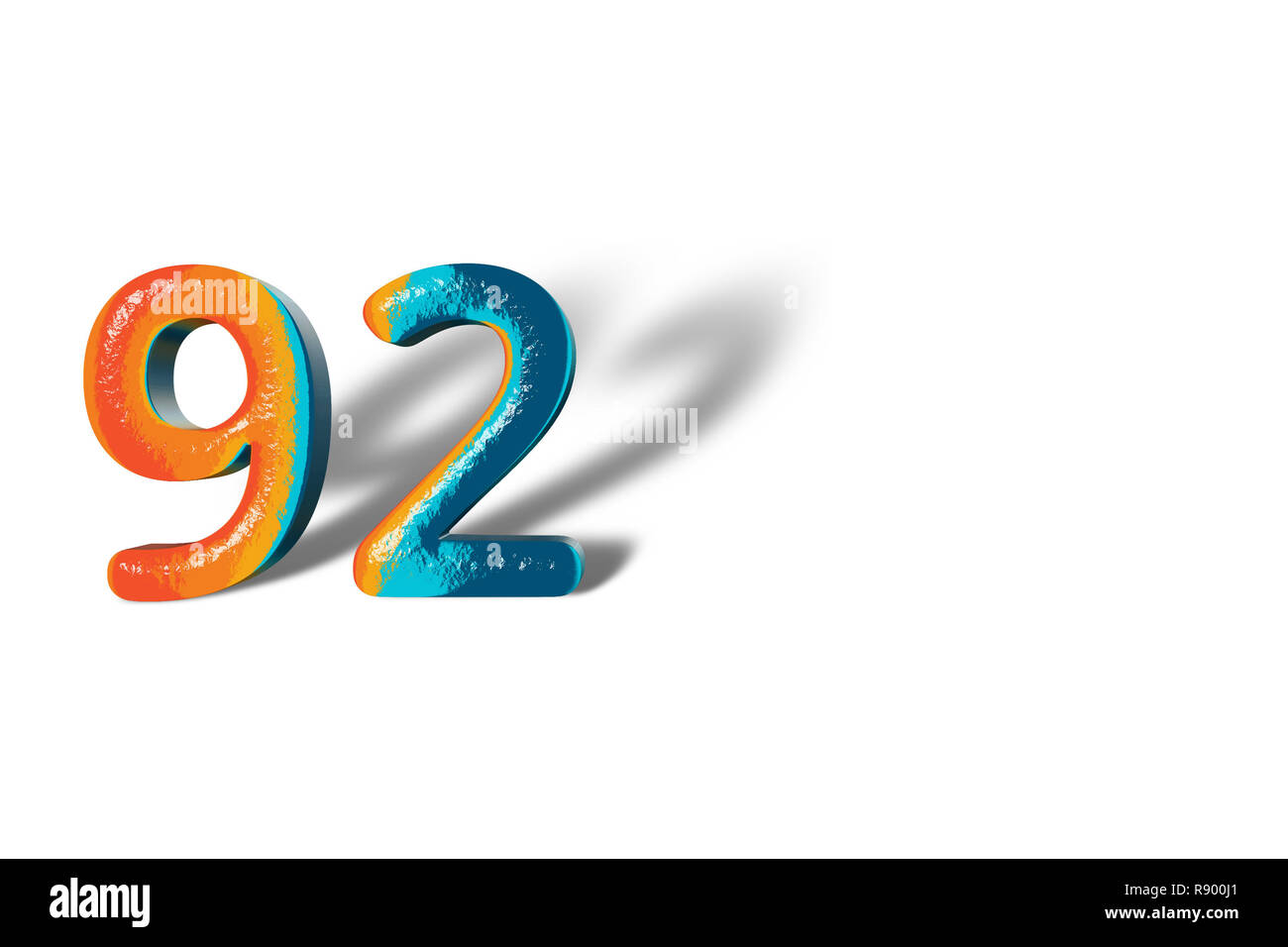 Number 92 High Resolution Stock Photography and Images - Alamy