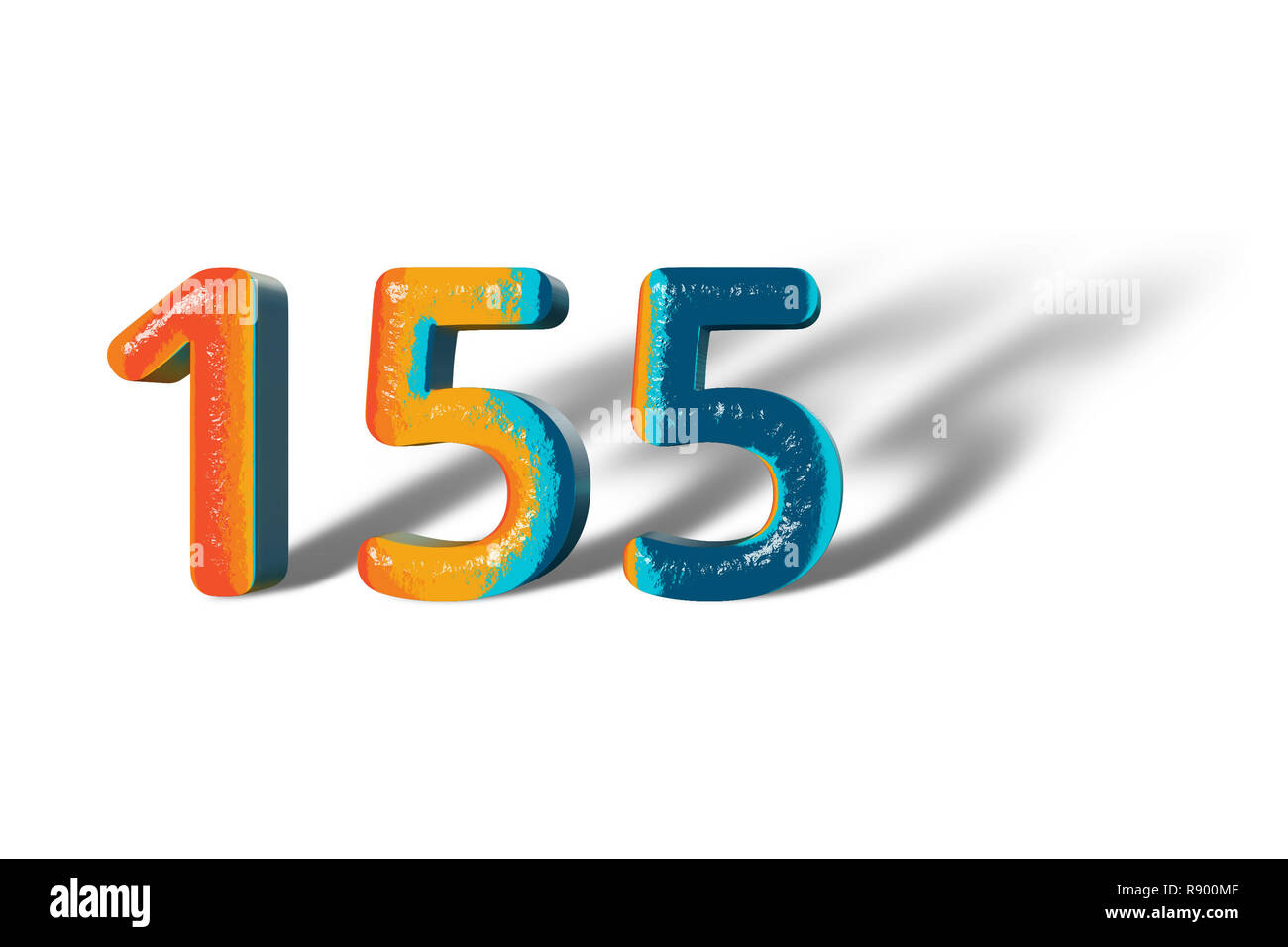 3d number 155 hi-res stock photography and images - Alamy