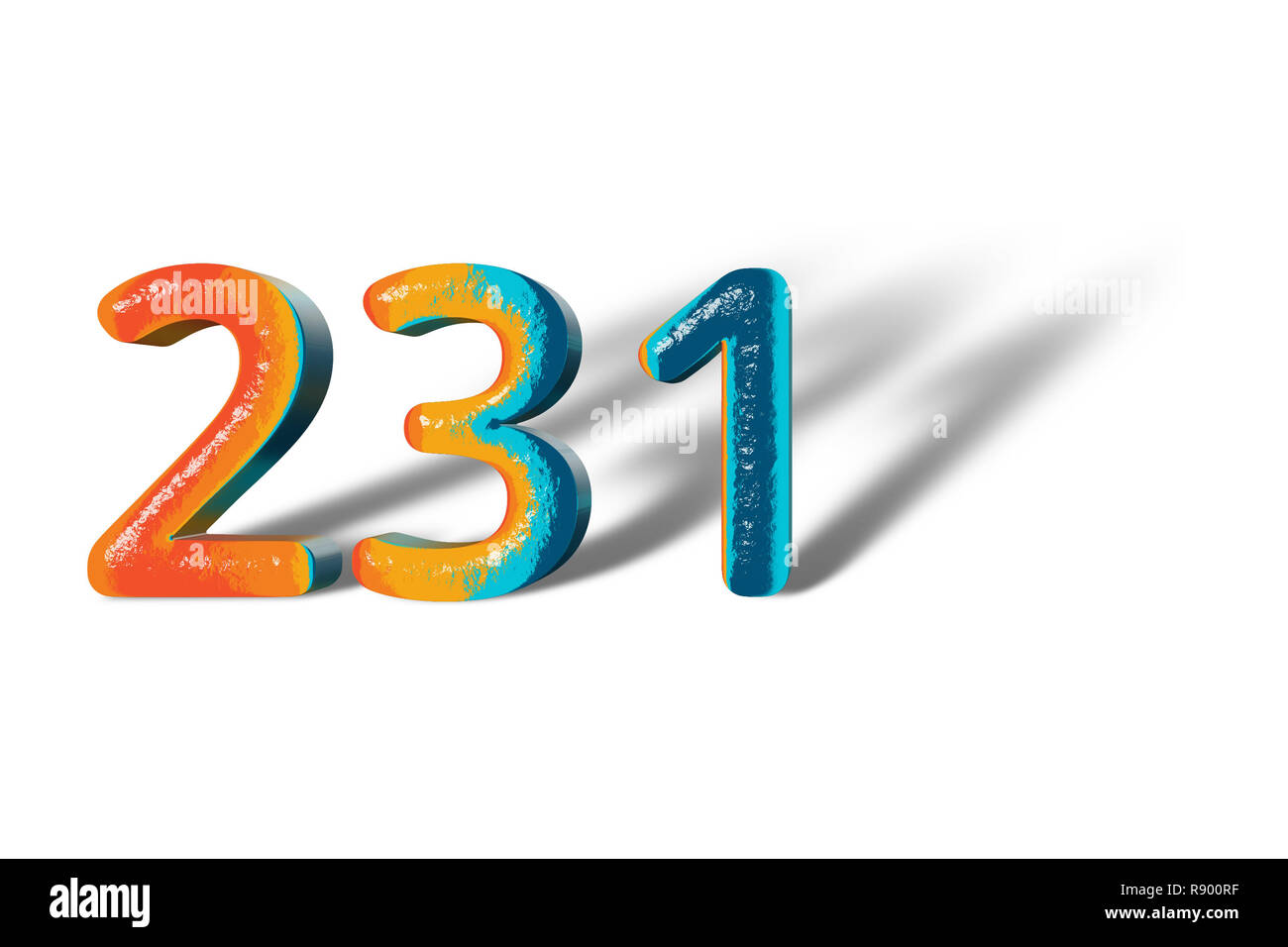 3d number 231 hi-res stock photography and images - Alamy