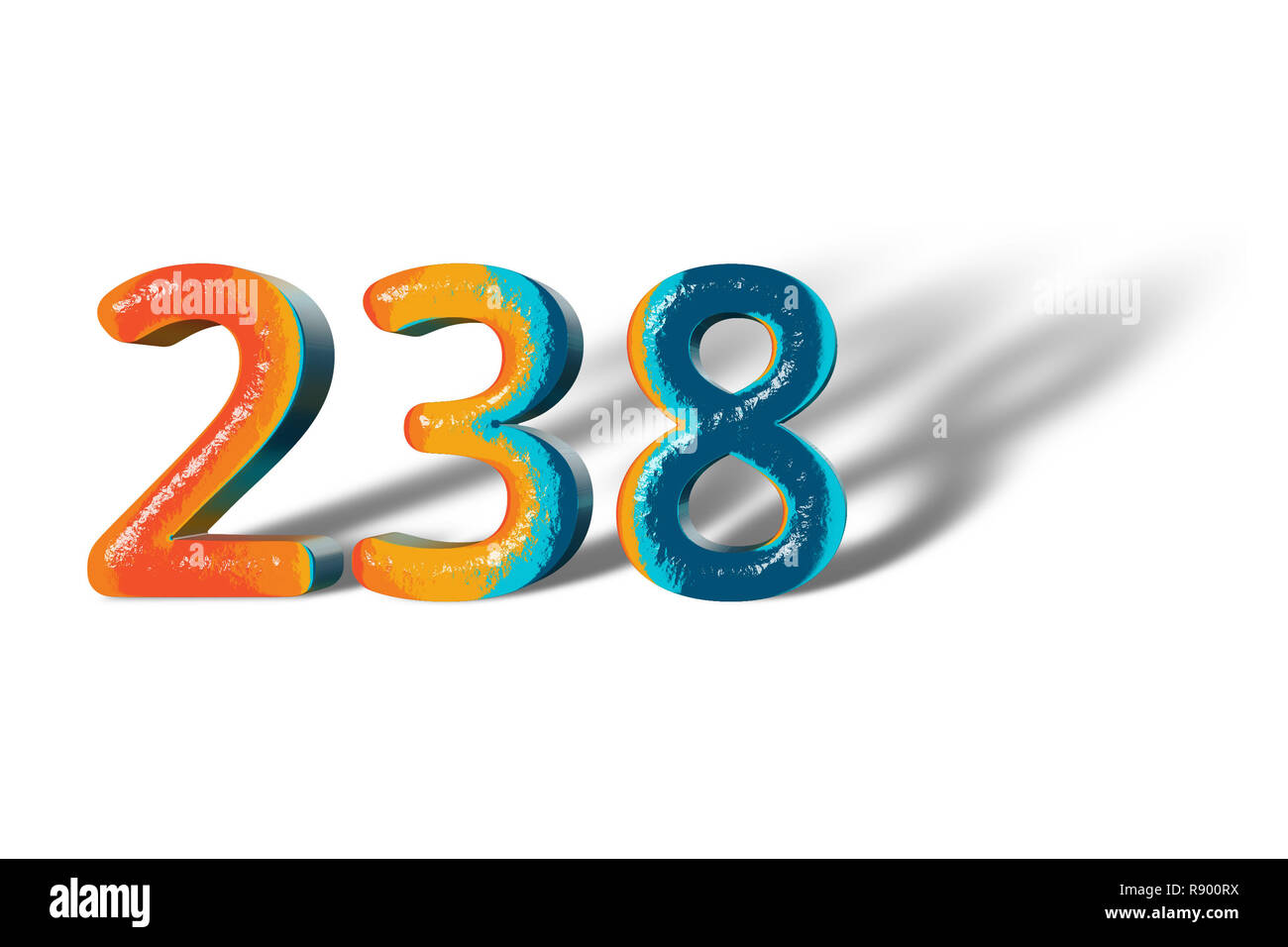 3d number 238 hi-res stock photography and images - Alamy