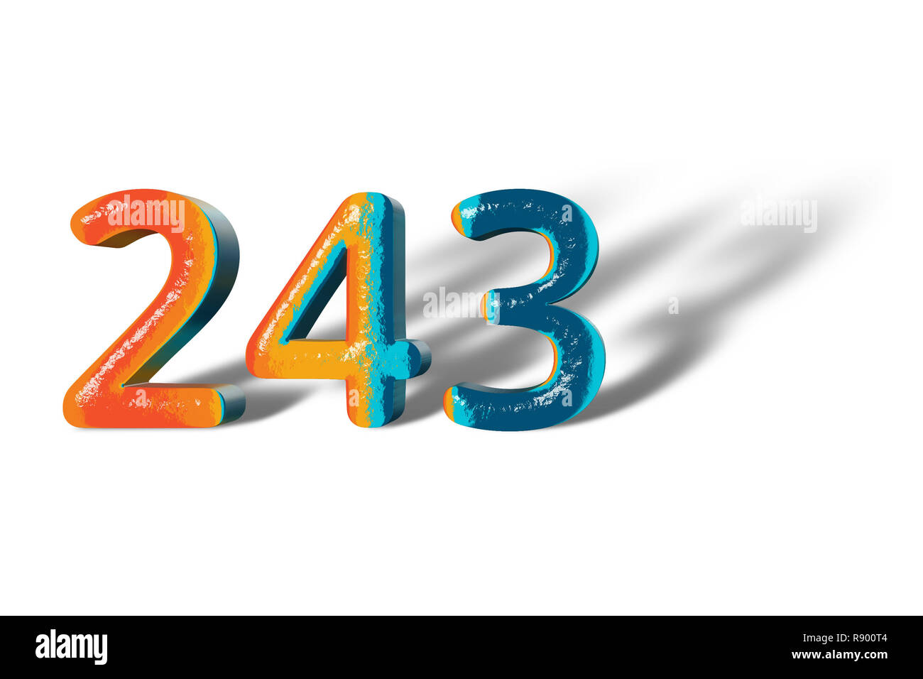 3d number 243 hi-res stock photography and images - Alamy