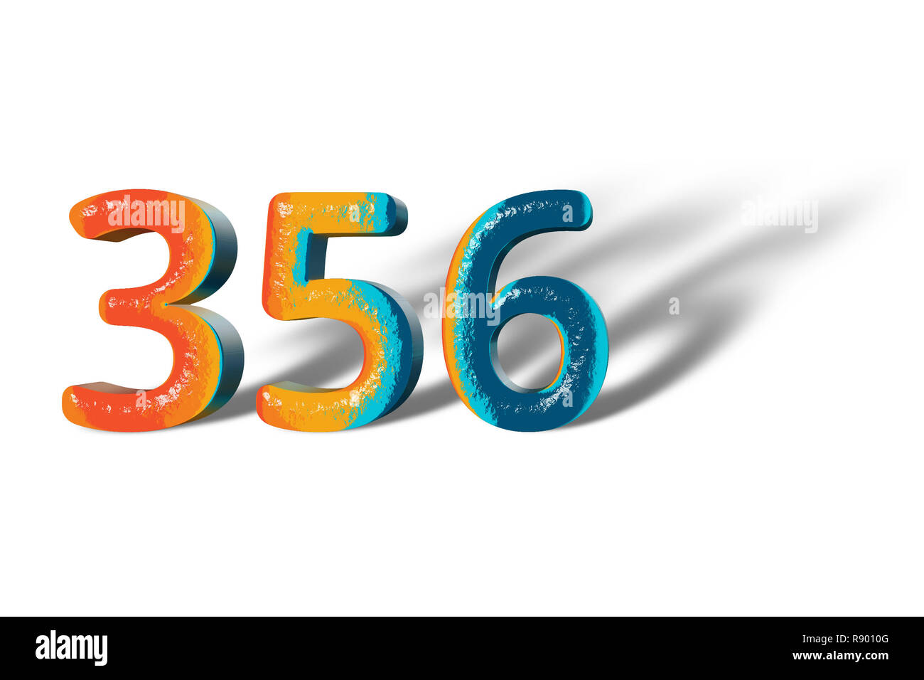 3d number 356 hi-res stock photography and images - Alamy