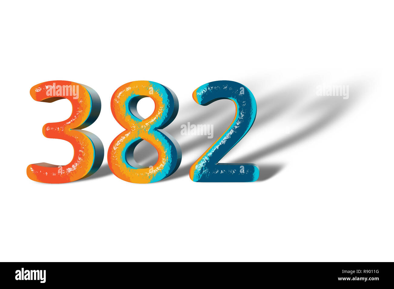 3d number 382 Cut Out Stock Images & Pictures - Alamy