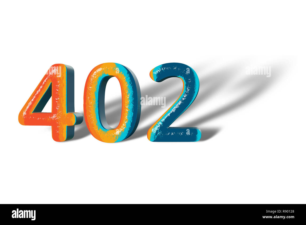 3d number 402 hi-res stock photography and images - Alamy