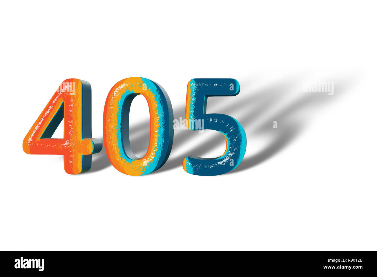 3D Number 405 four hundred five lively colours Stock Photo - Alamy