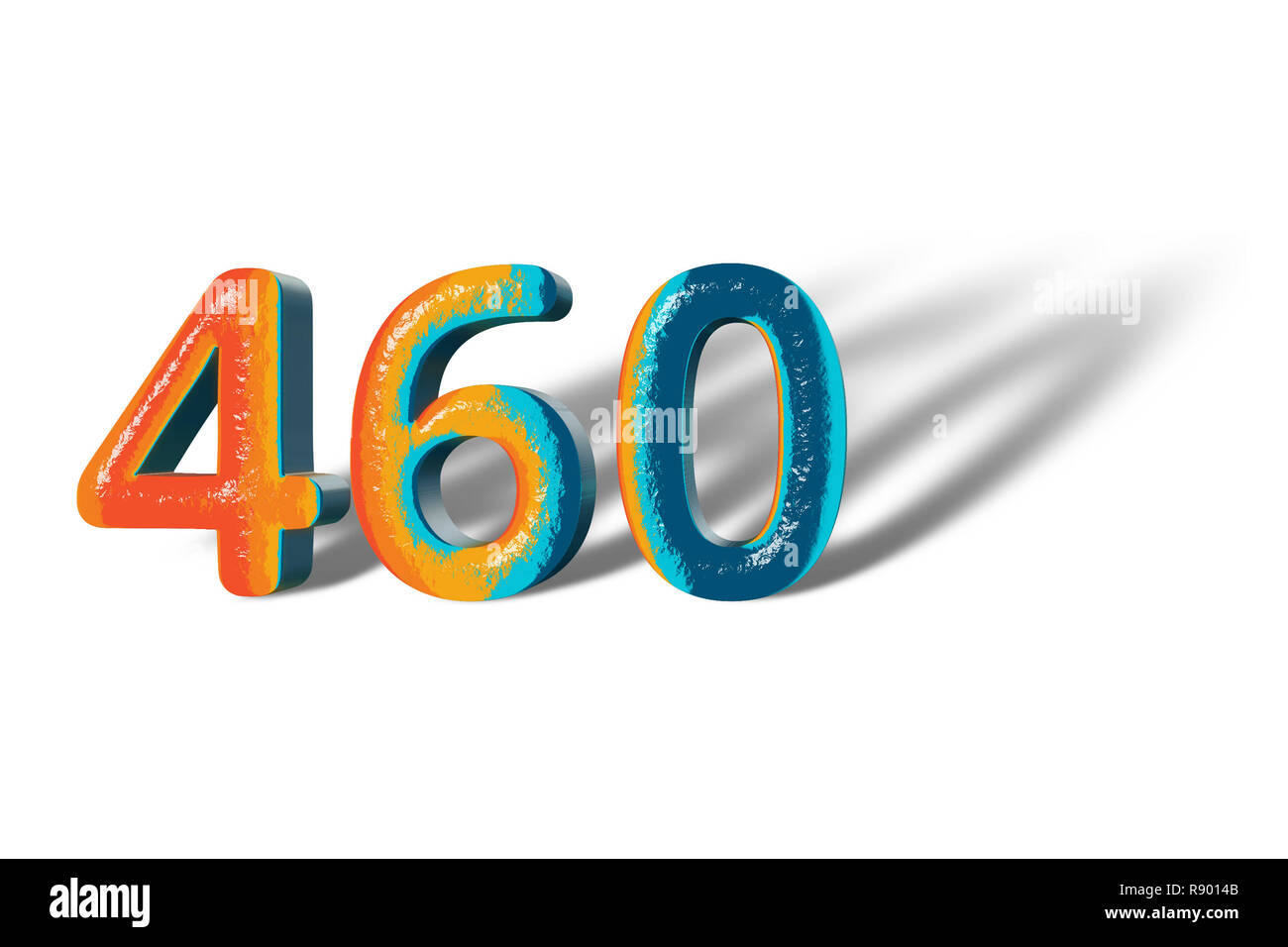 3D Number 460 four hundred sixty lively colours Stock Photo - Alamy