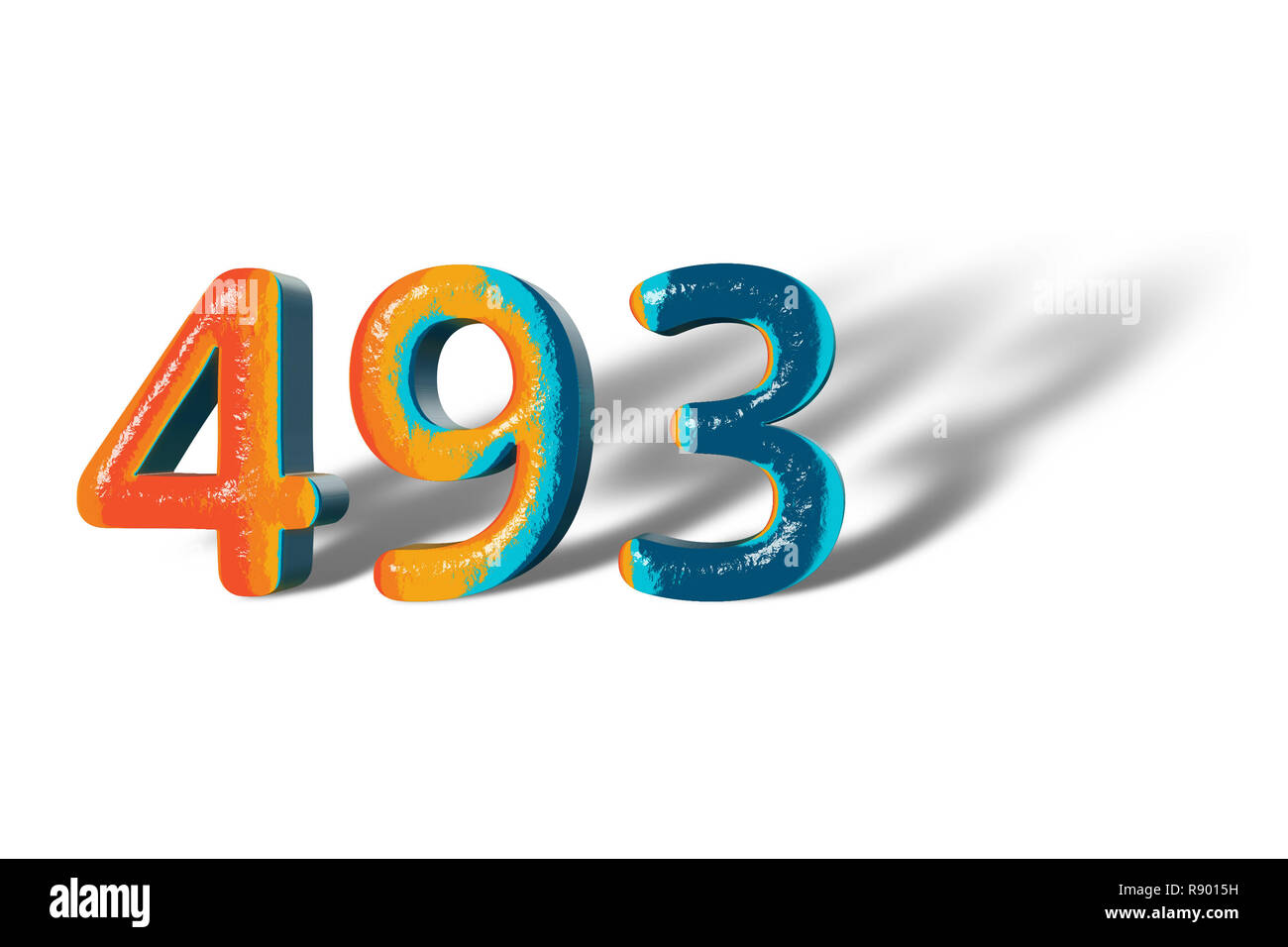 3d number 493 hi-res stock photography and images - Alamy