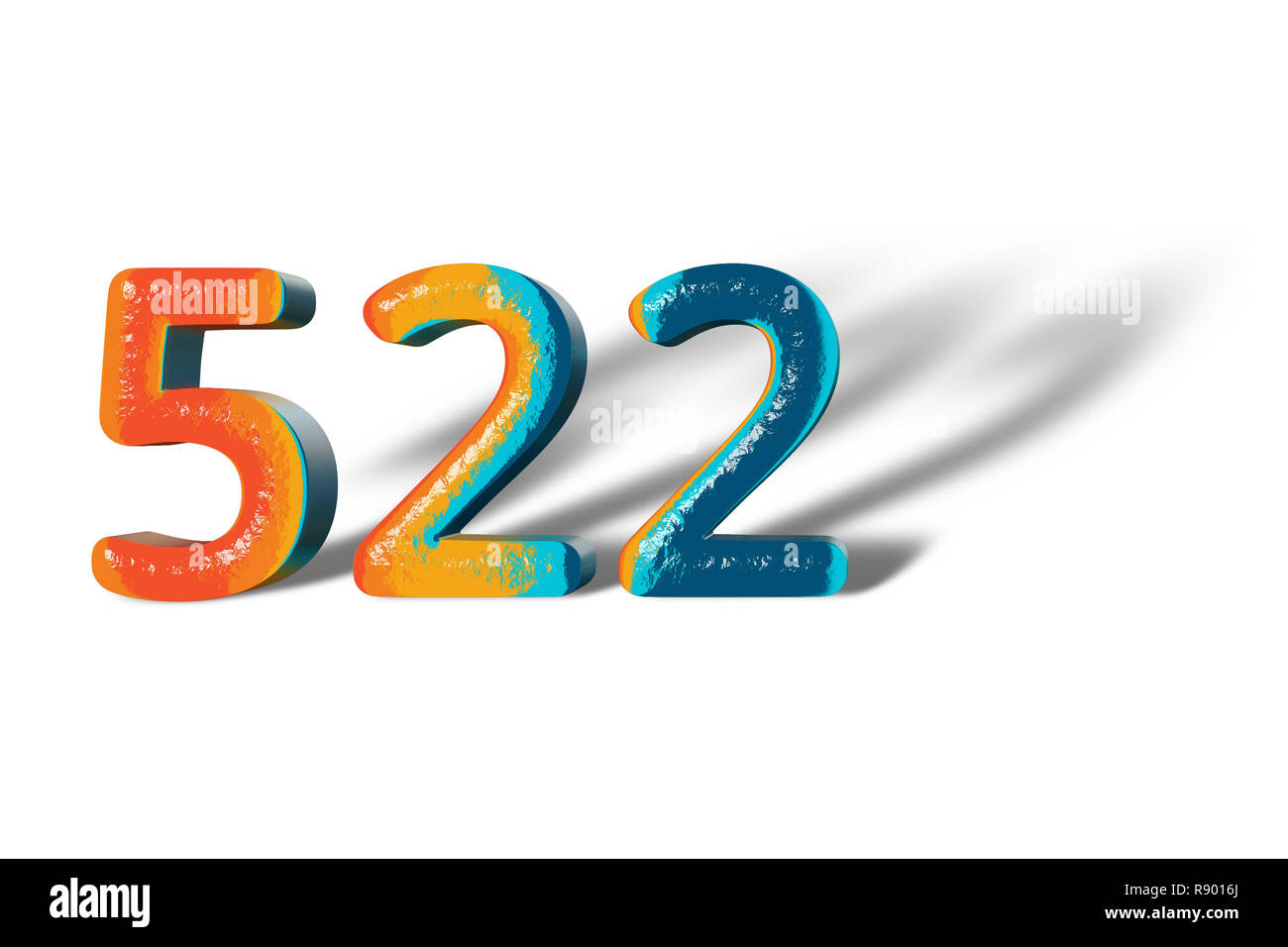 3d number 522 Cut Out Stock Images & Pictures - Alamy