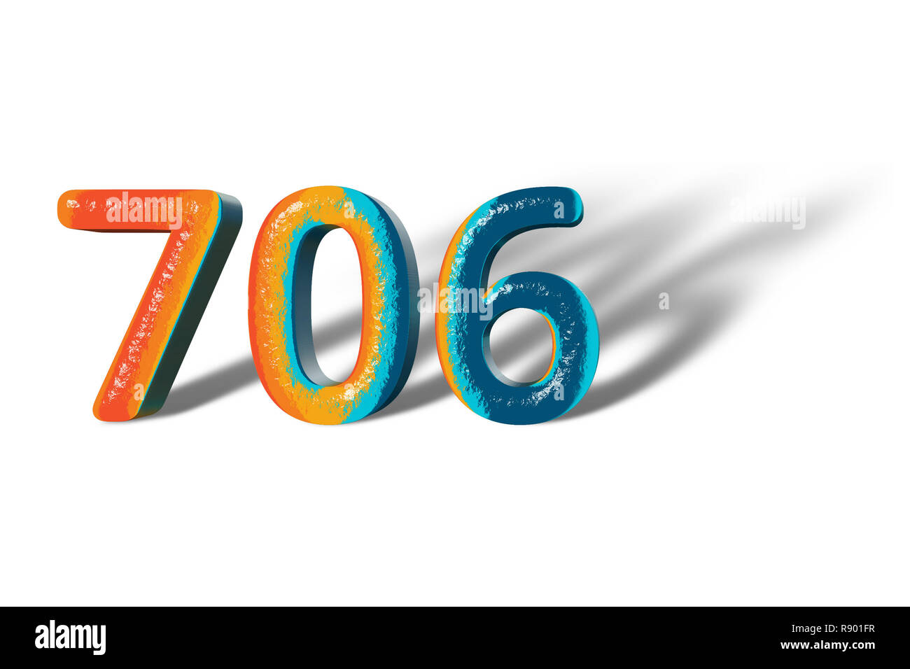3d number 706 hi-res stock photography and images - Alamy