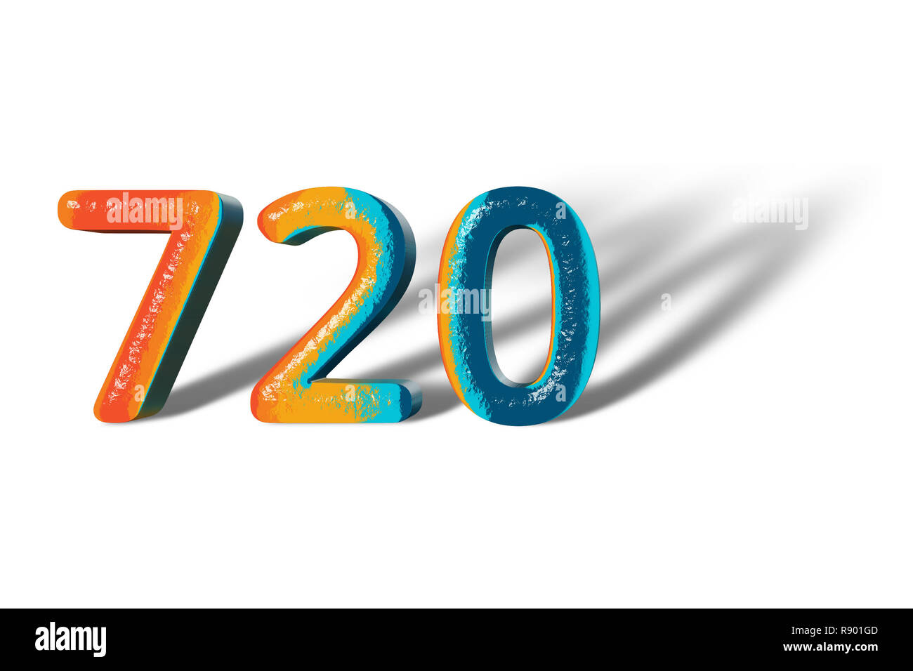 3d number 720 hi-res stock photography and images - Alamy