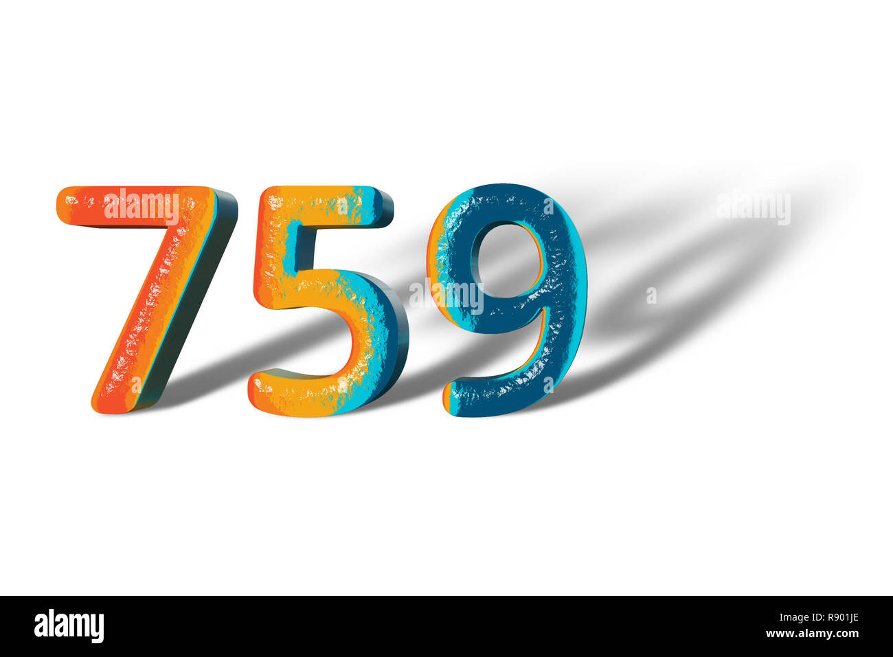 3d number 759 hi-res stock photography and images - Alamy