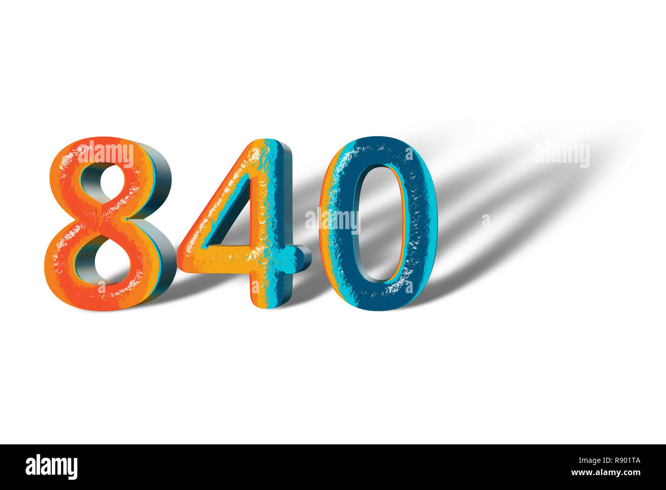 3d number 840 hi-res stock photography and images - Alamy