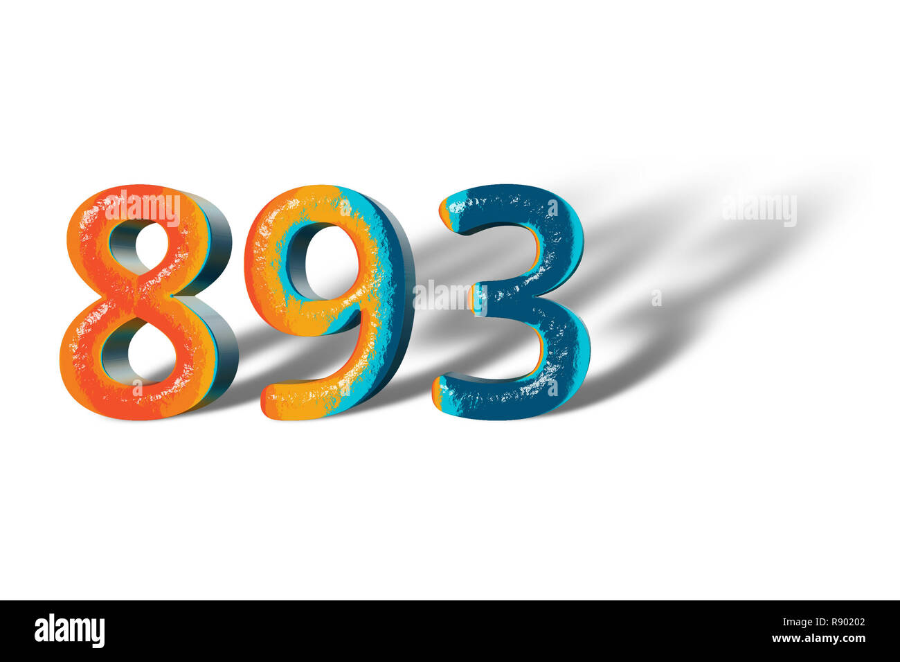3d number 893 hi-res stock photography and images - Alamy