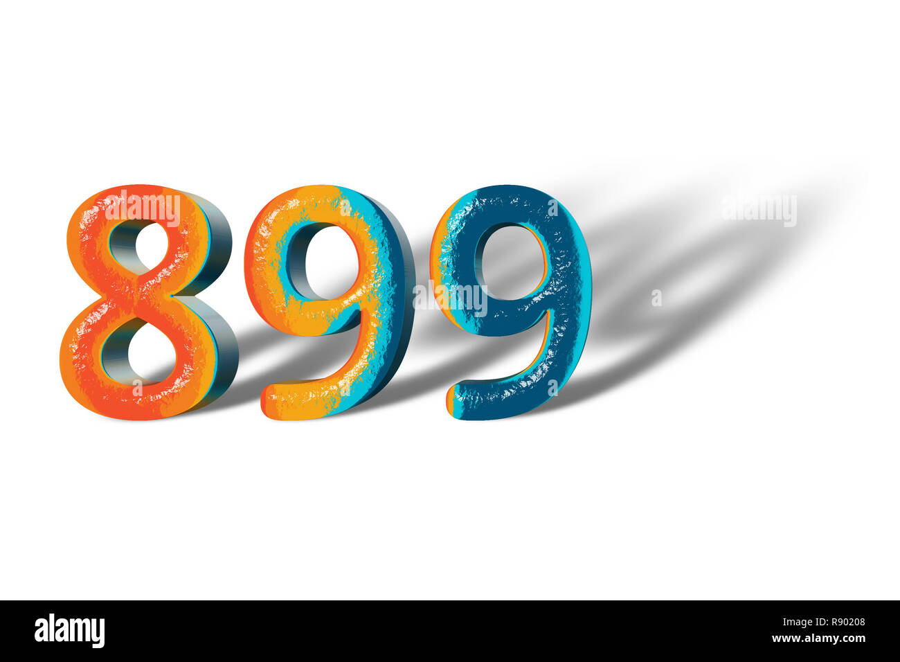 3d number 899 Cut Out Stock Images & Pictures - Alamy