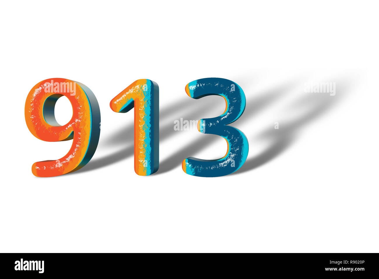 3d number 913 hi-res stock photography and images - Alamy