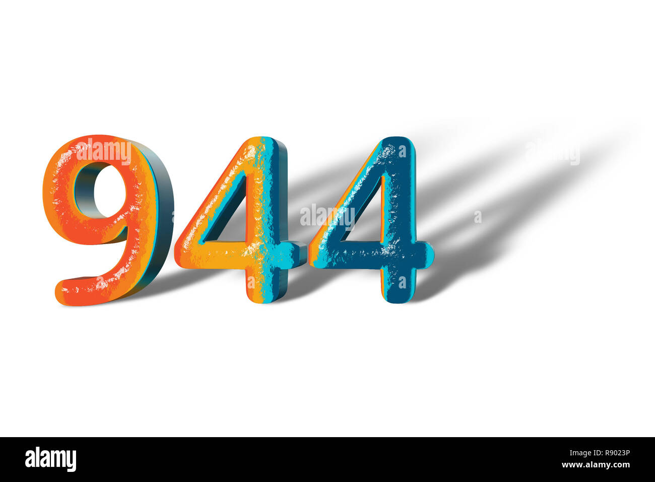 3D Number 944 nine hundred forty four lively colours Stock Photo - Alamy