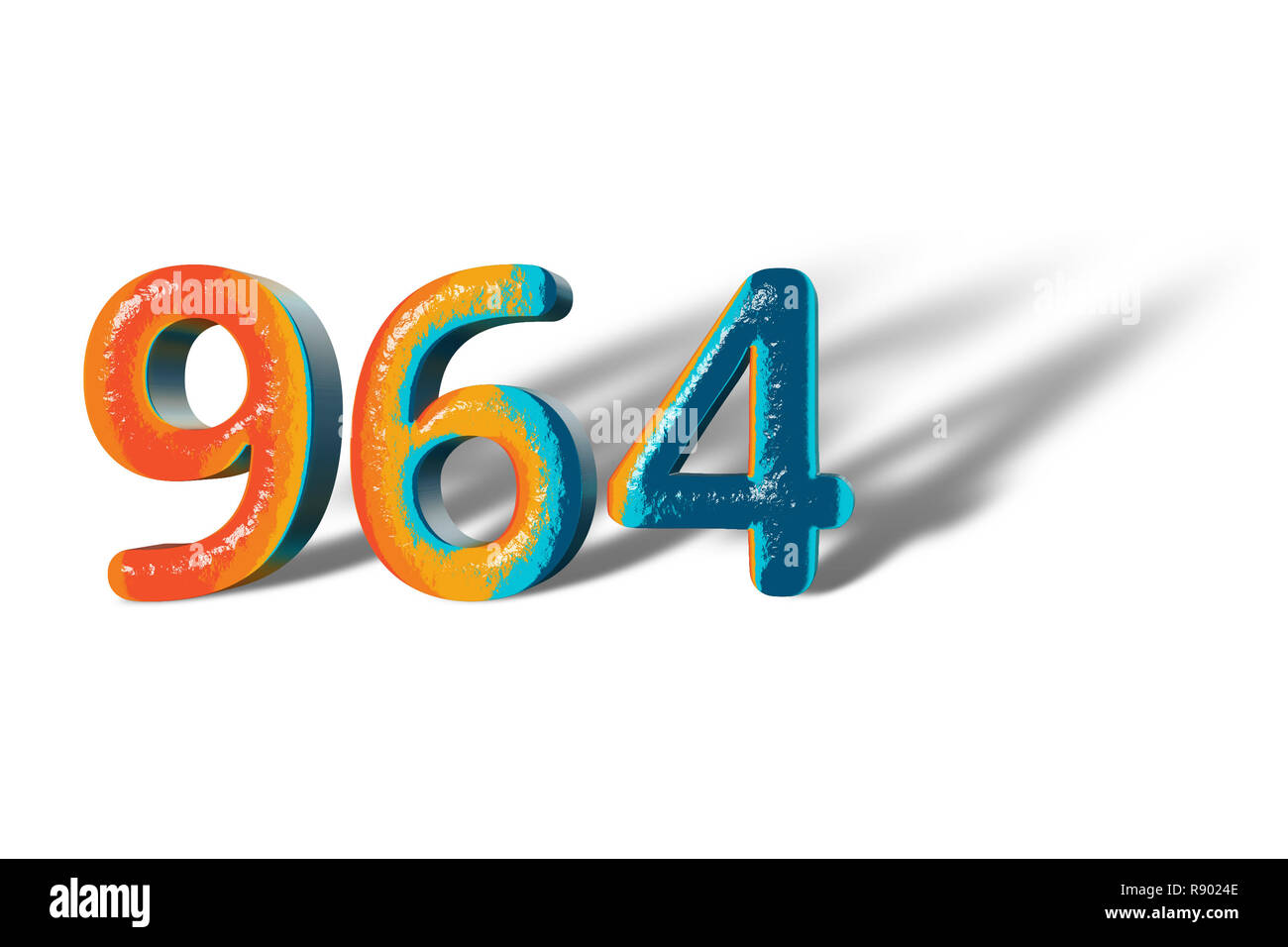 3d number 964 hi-res stock photography and images - Alamy