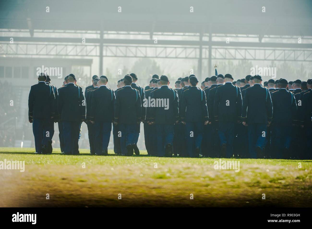 (FORT BENNING, Ga.) –U.S. Army Soldiers march across Inouye Parade ...
