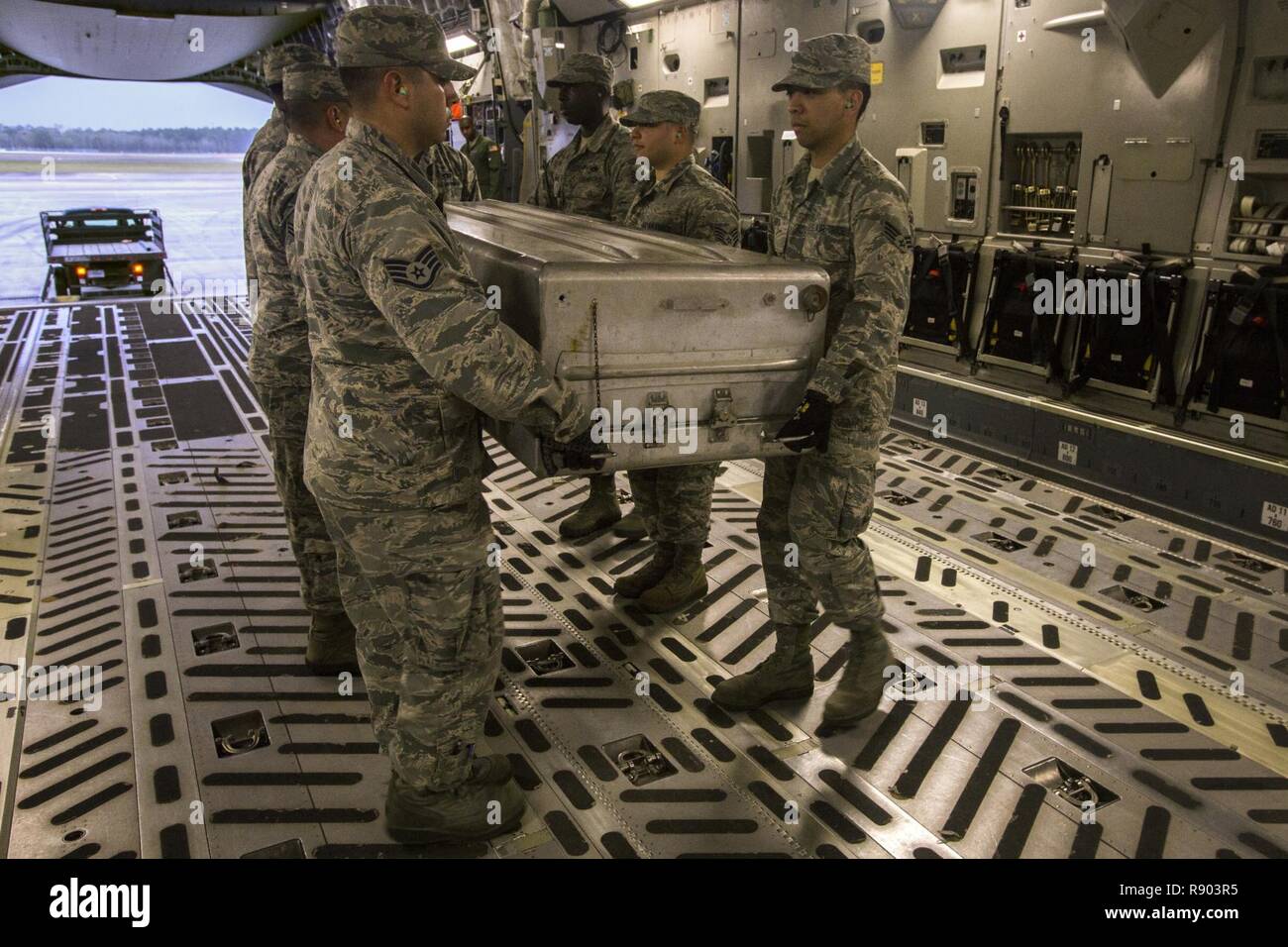 Aerial Port Airmen with the 35th and 88th Aerial Port Squadrons, 514th ...